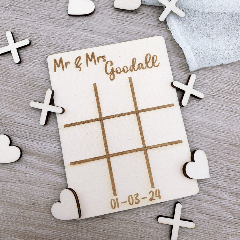 Wooden Noughts and Crosses Table Game – KCWeddings